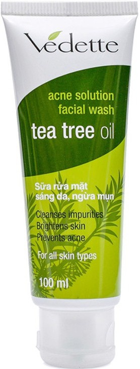 Full ingredients list Vedette Acne Solutions Facial Wash Tea ...