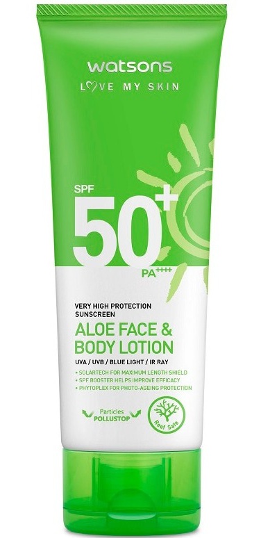 Watsons Aloe Face And Body Lotion SPF50+ Pa+++