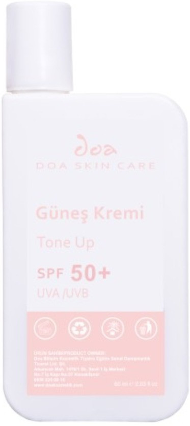 Full ingredients list doa kozmetik Tone Up Güneş Kremi
