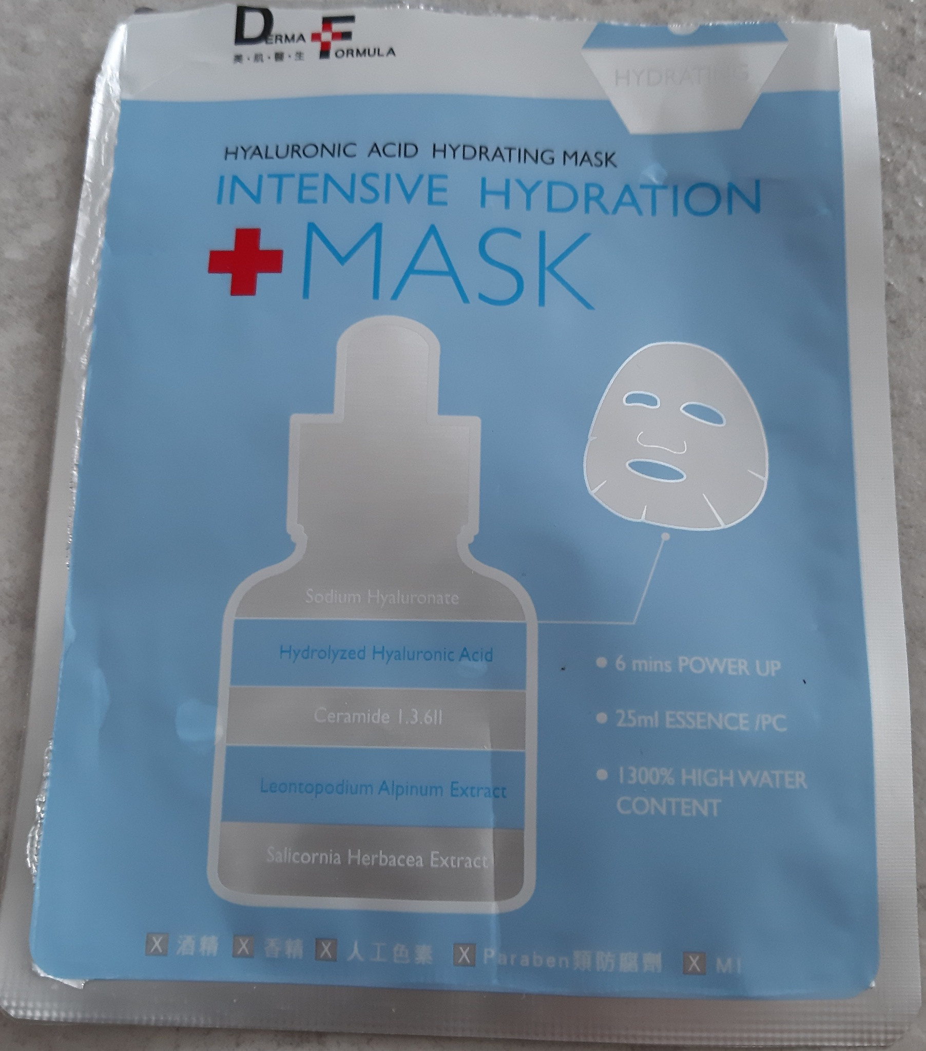 Dưỡng ẩm Derma Formula Hyaluronic Acid Hydrating Mask