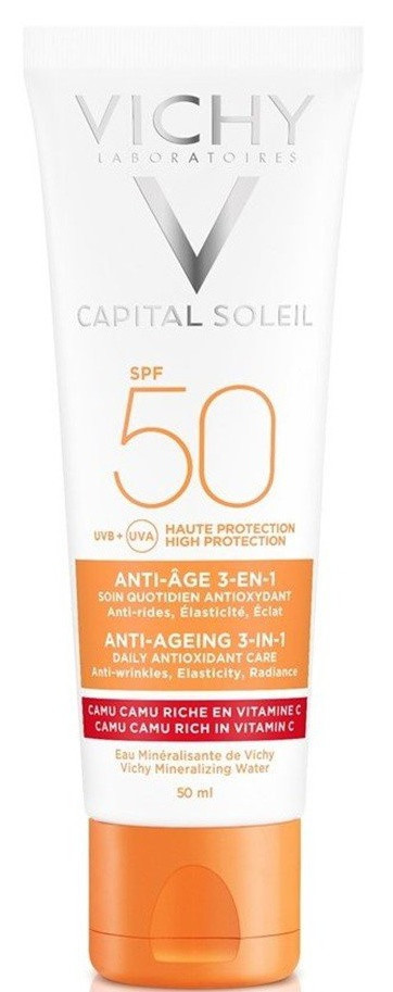 Vichy Capital/ideal Soleil Anti Ageing 3-in-1 Antioxidant Care Cream SPF50