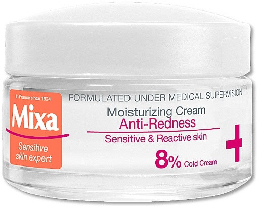 Full ingredients list Mixa Moisturizing Cream, Anti-redness