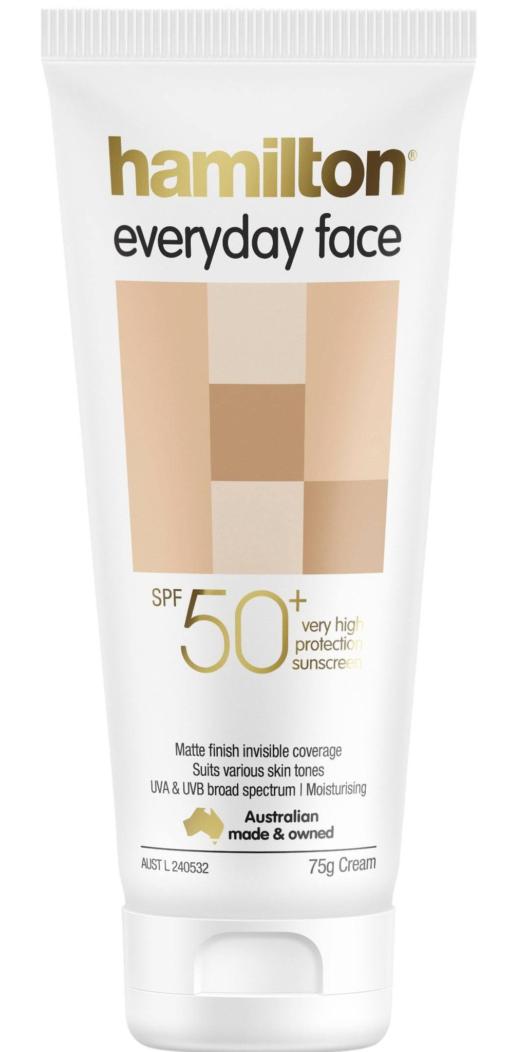 Thành phần Hamilton Everyday Face SPF 50+ (2023) đầy đủ