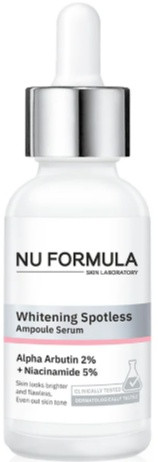 Full ingredients list NU FORMULA Whitening Spotless Ampoule ...