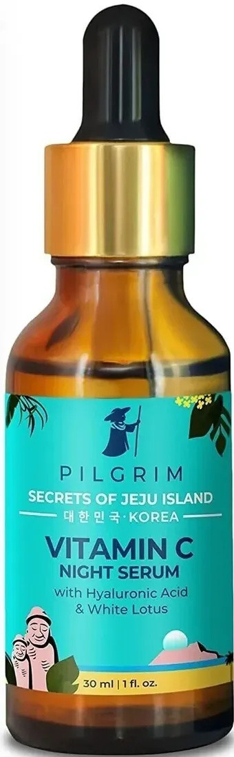 Pilgrim Vitamin C Night Serum (oil-based) With Hyaluronic Acid & White ...