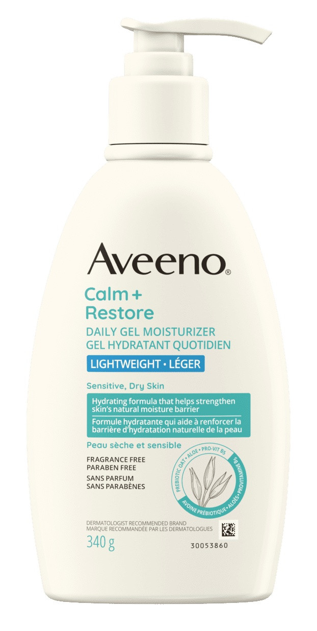 Full ingredients list Aveeno Calm+ Restore Daily Gel ...
