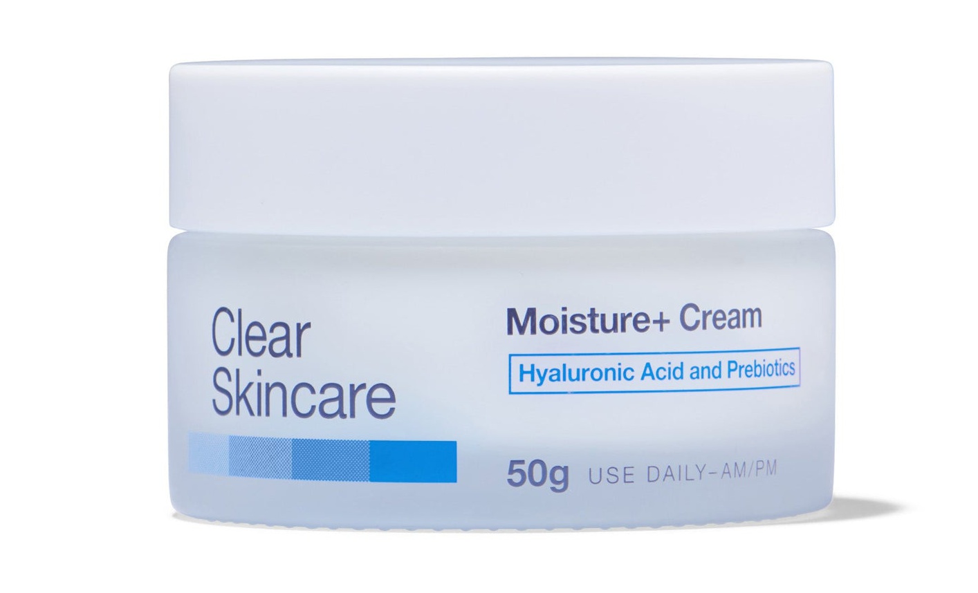 Clear SkinCare Moisture+ Cream With Hyaluronic Acid And Prebiotics