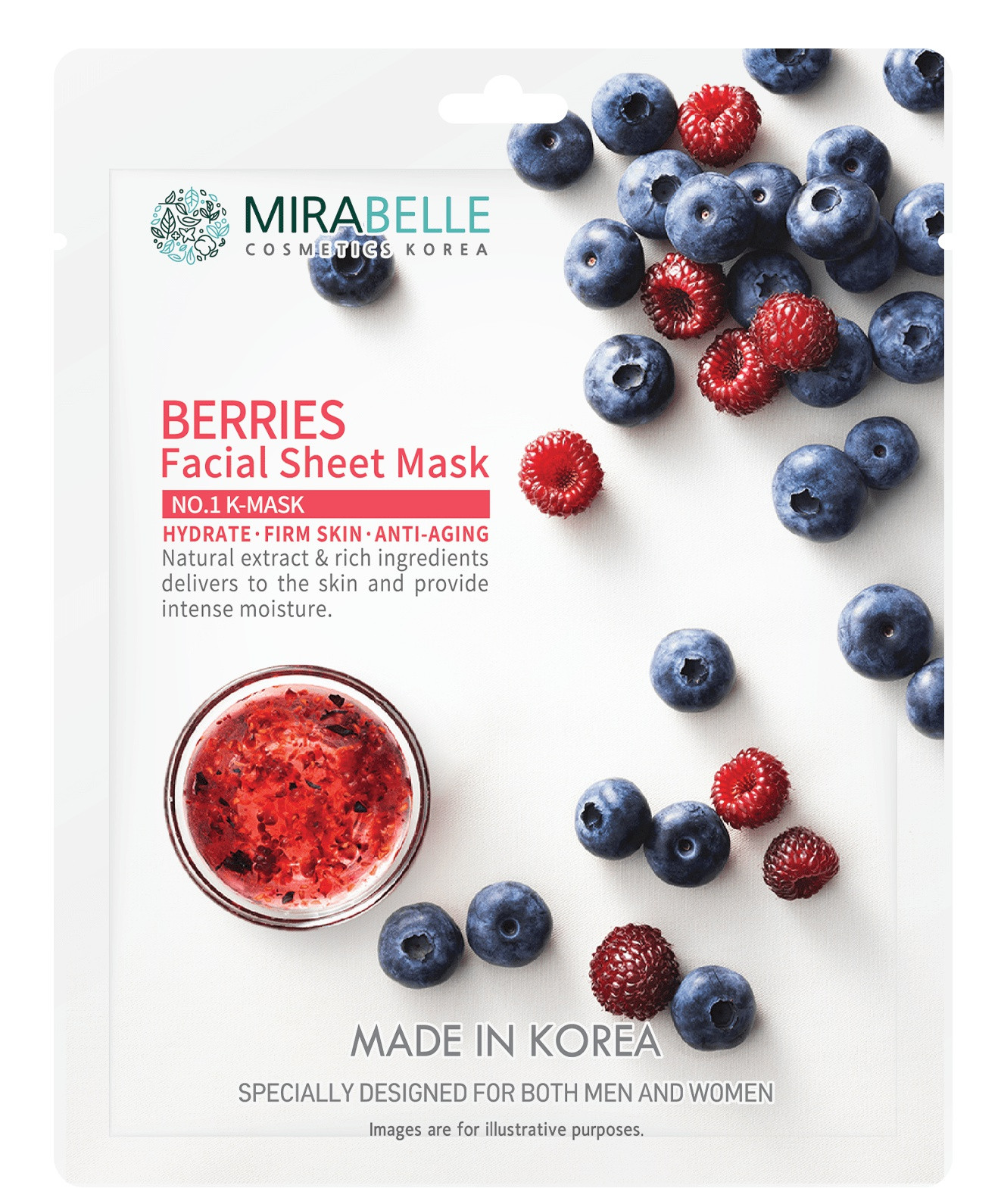 Thành phần Mặt nạ Mirabelle Facial Sheet Mask đầy đủ