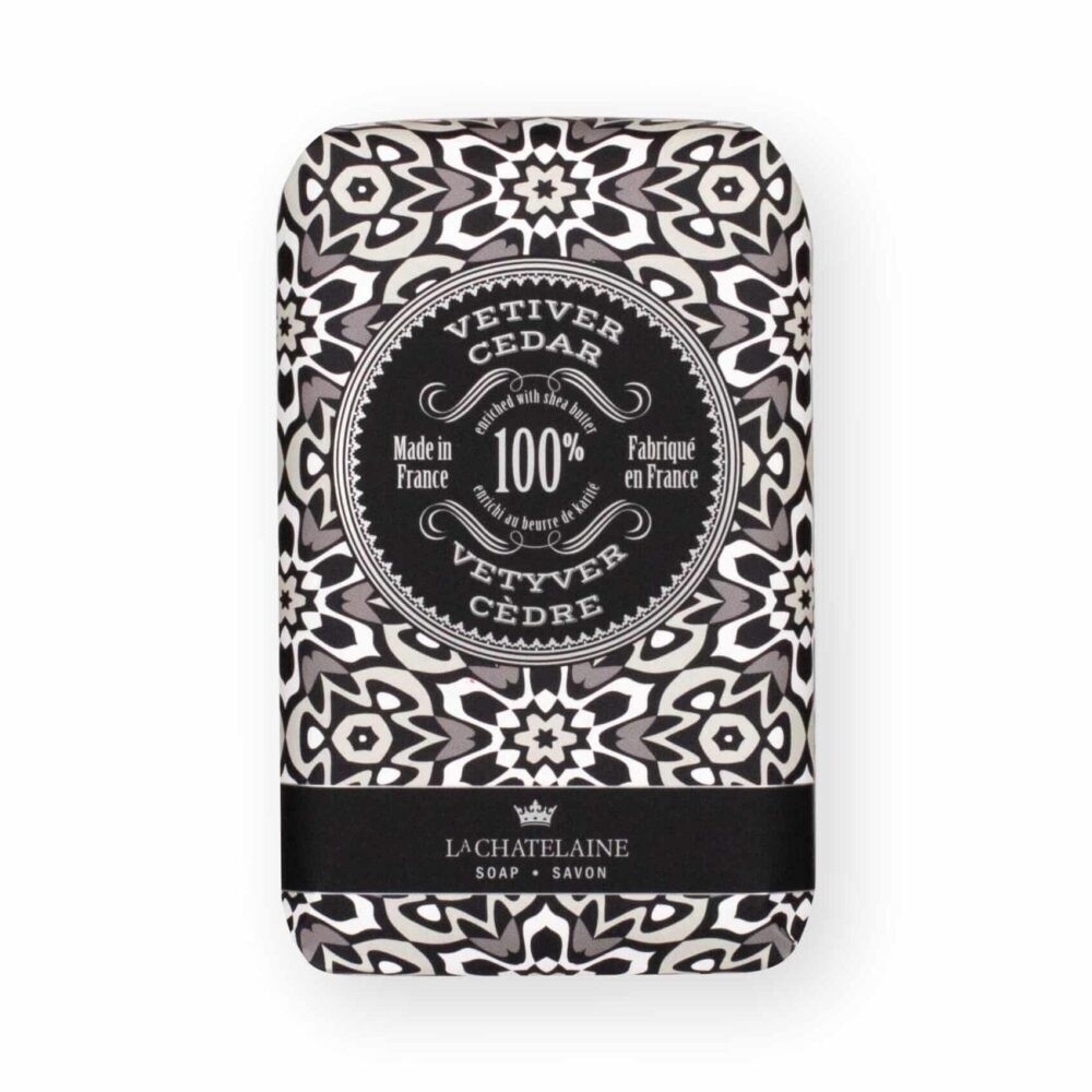 Le Chatelaine Vetiver Cedar Shea Butter Body Soap Bar