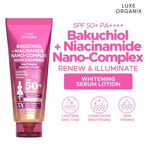Luxe Organix Luxe Organix Bakuchiol + Niacinamide Nano-complex Serum Lotion SPF 50