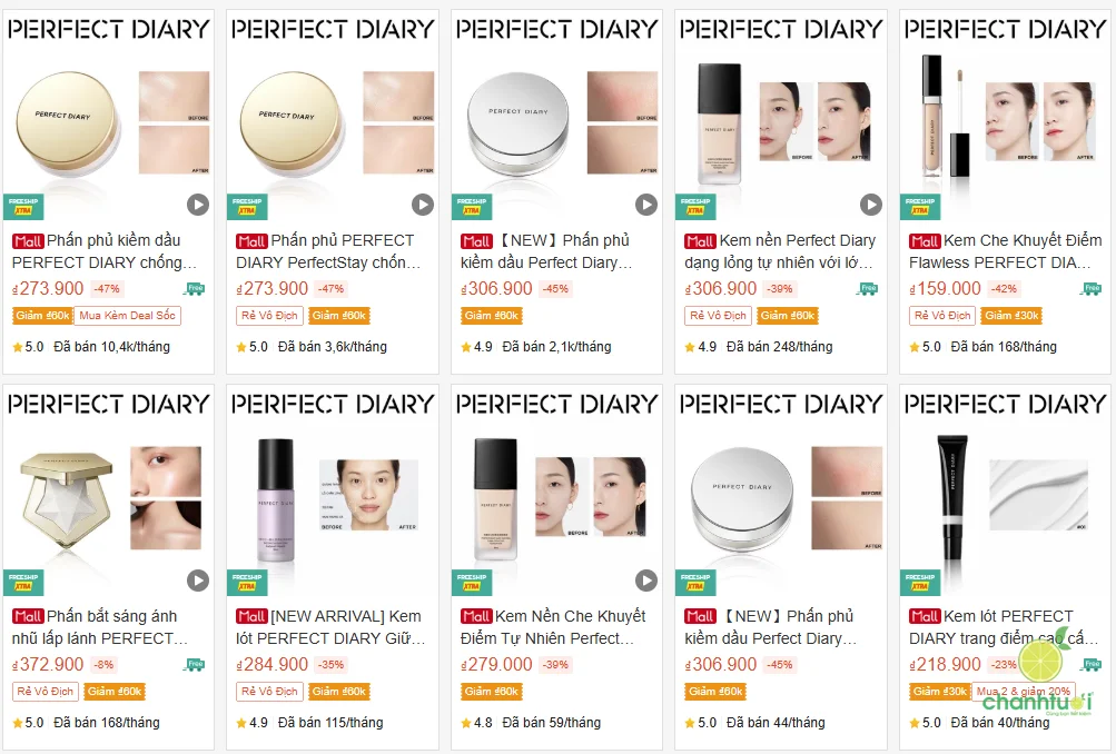 Perfect Diary - Thương hiệu trang điểm nội địa Trung dẫn đầu